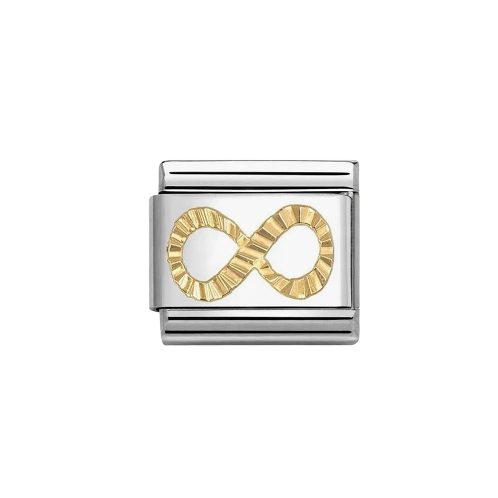 NOMINATION Classic Gold Etched Infinity Charm– Bumbletree