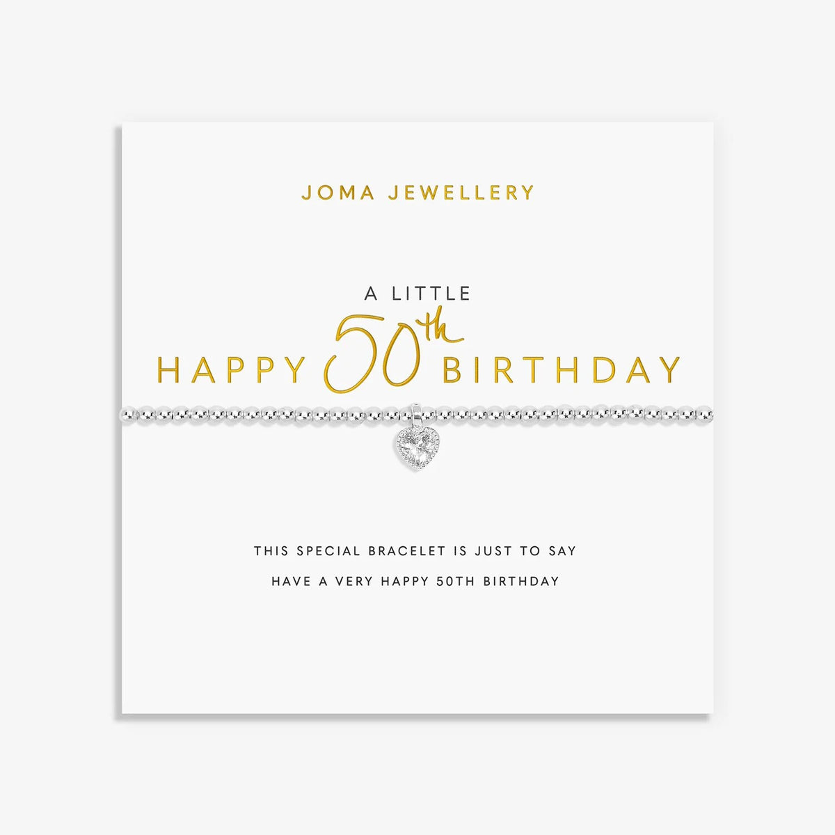 Joma Jewellery: A Little Happy 50th Birthday Bracelet - Bumbletree