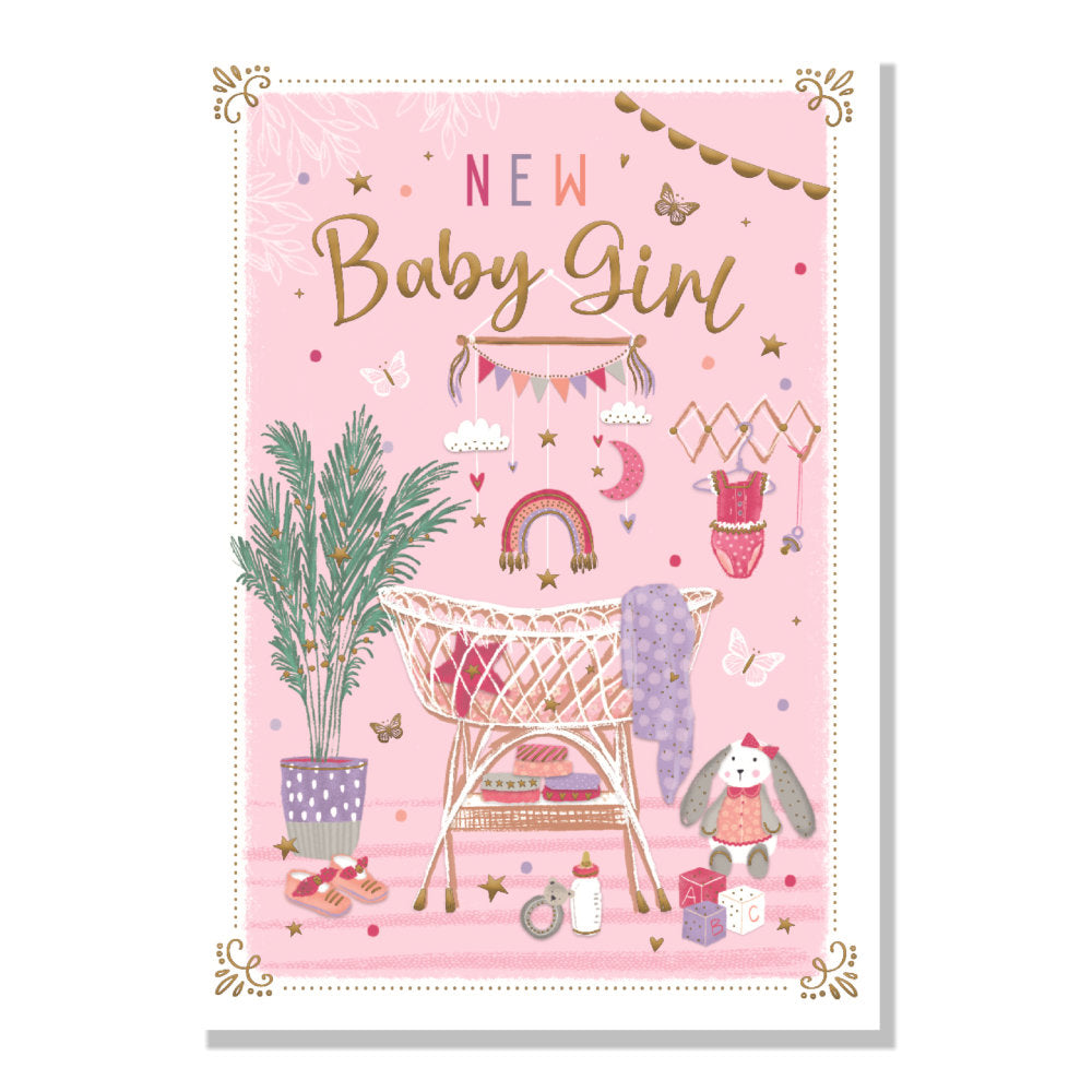 Baby Girl Birth Card– Bumbletree