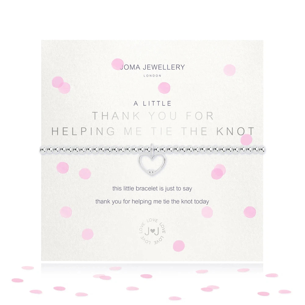 Joma Jewellery A Little 'Thank You For Helping Me Tie The Knot' Bracel ...
