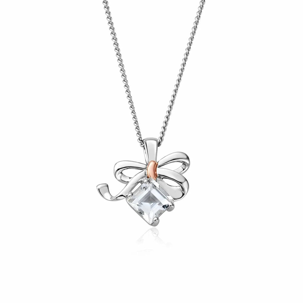 Clogau Christmas Bow Silver Pendant– Bumbletree