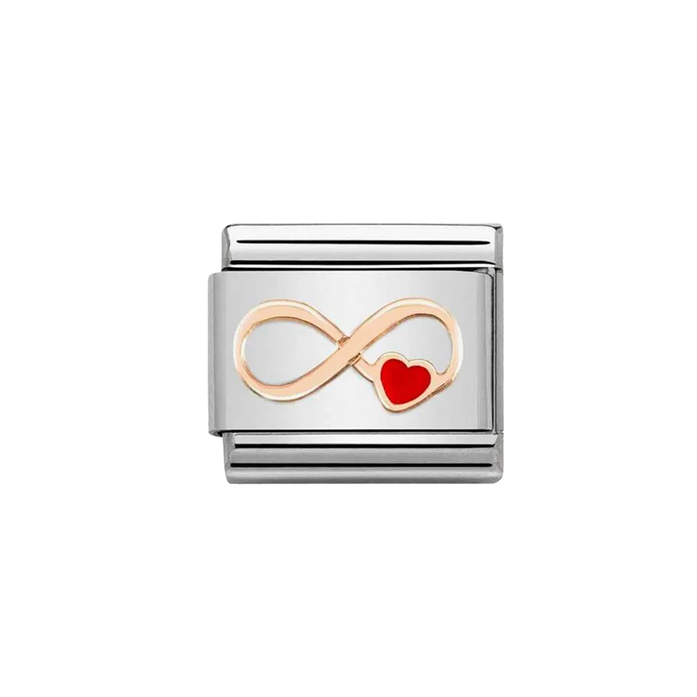NOMINATION Classic Rose Gold Infinity Red Heart Charm– Bumbletree