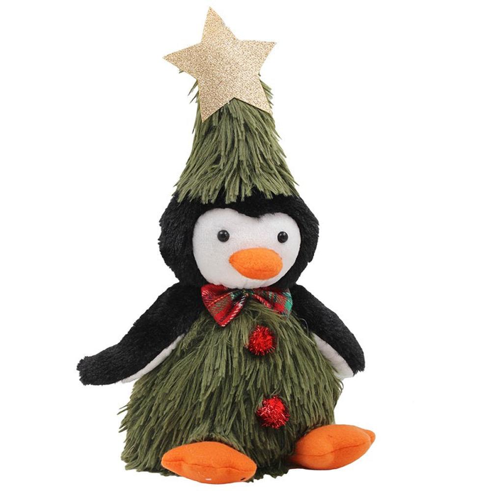 Sitting Penguin With Christmas Tree Outfit Ornament Decoration– Bumbletree