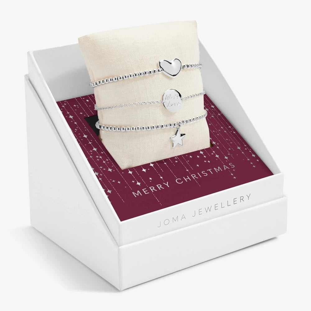 Joma Jewellery Christmas Celebrate You 'Merry Christmas' Bracelet Gift ...