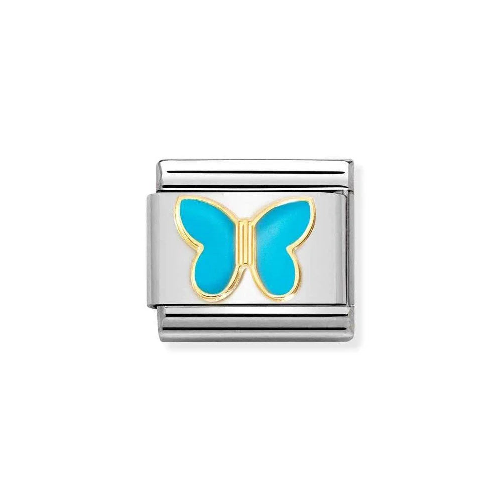 NOMINATION Classic Gold & Turquoise Butterfly Charm– Bumbletree