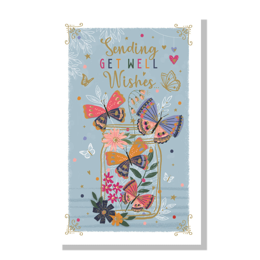 Get Well Soon With Butterflies Card– Bumbletree