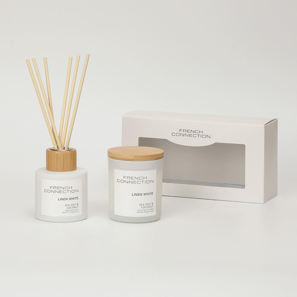 French Connection Linen White Candle & Reed Diffuser Set– Bumbletree
