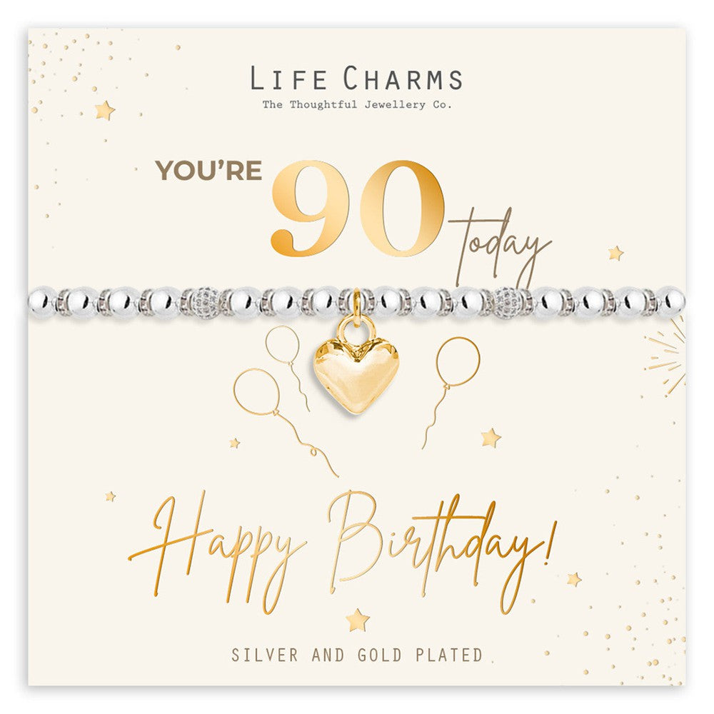 Life Charms Happy 90th Birthday Bracelet– Bumbletree