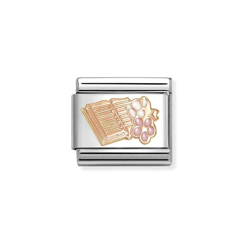 NOMINATION Classic Rose Gold Book with Flowers Charm– Bumbletree