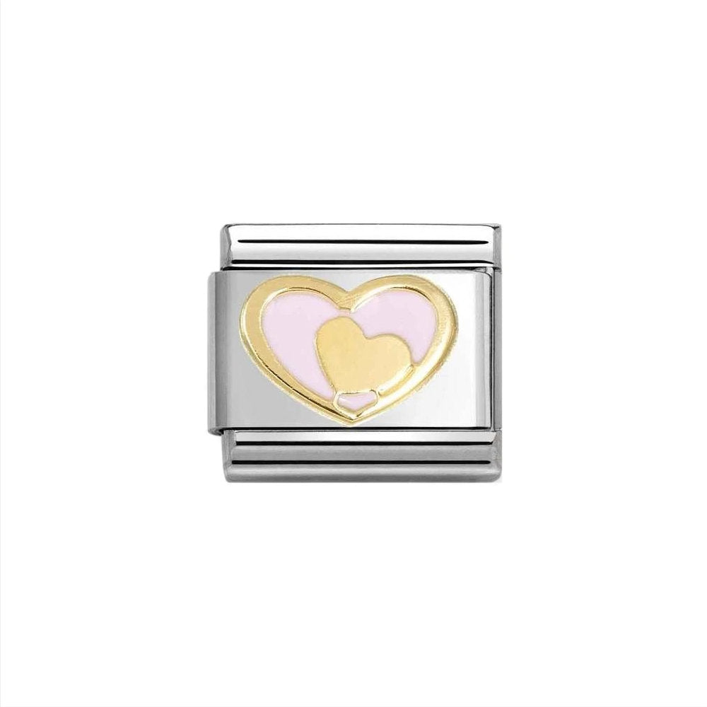 NOMINATION Classic Gold Pink Heart Charm– Bumbletree