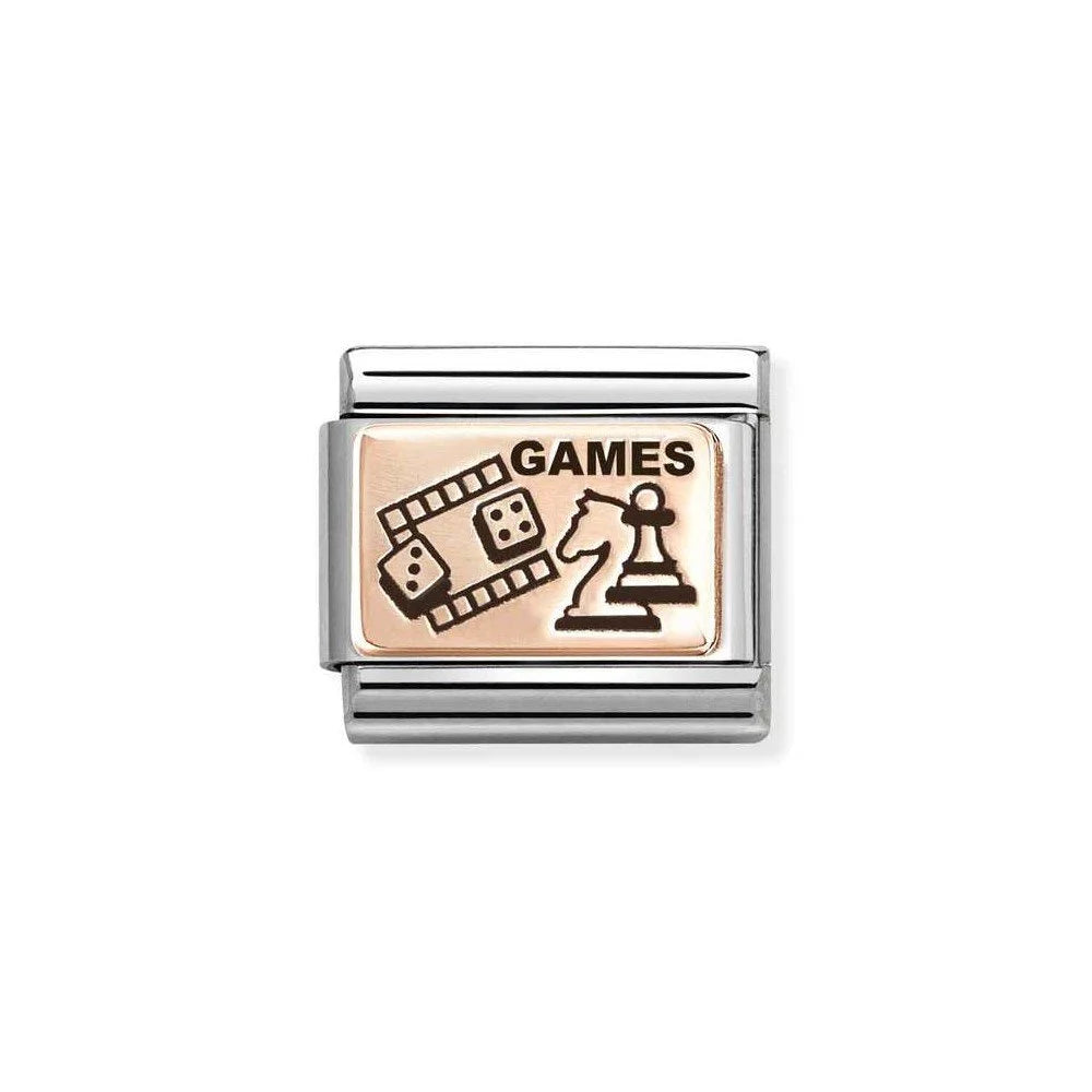 NOMINATION Classic Rose Gold Board Games Charm– Bumbletree