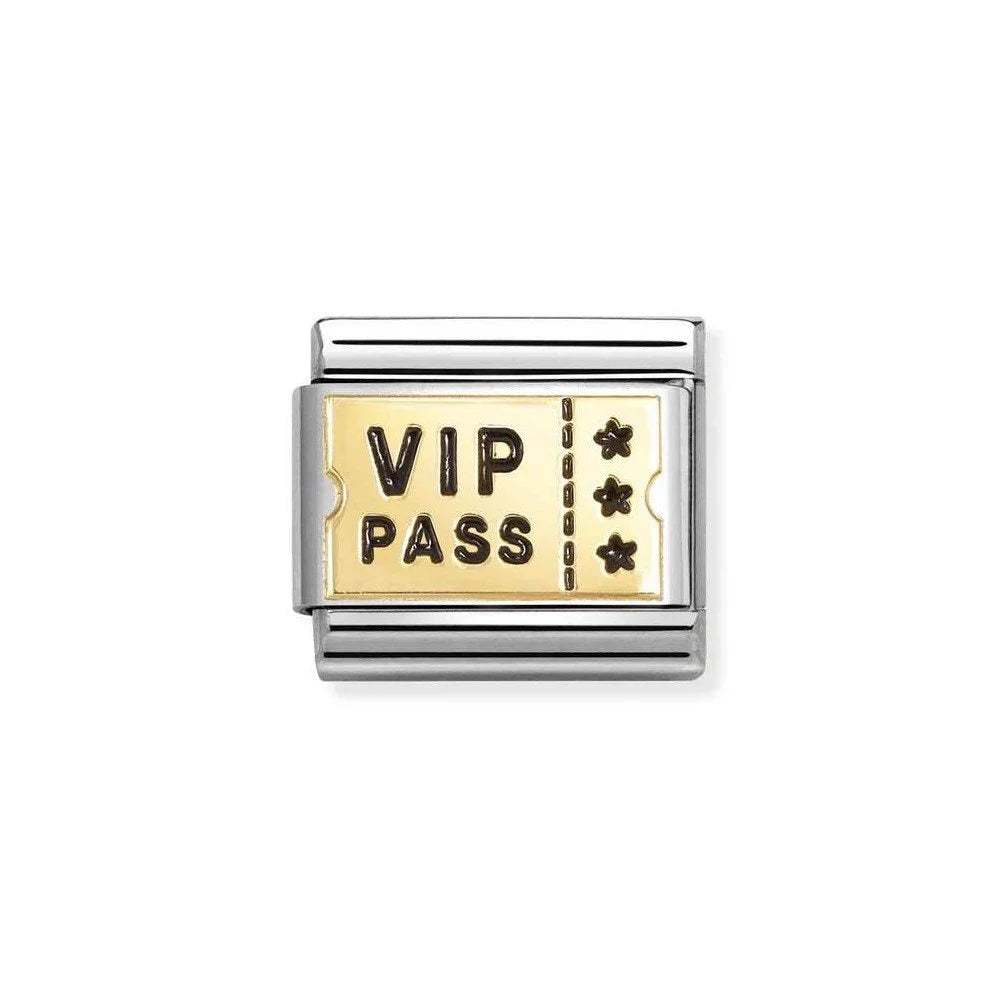 NOMINATION Classic Gold & Black VIP Pass Charm– Bumbletree