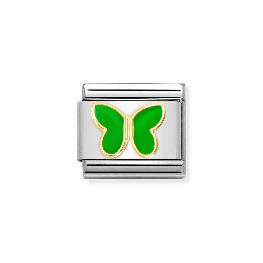 NOMINATION Classic Gold & Green Butterfly Charm– Bumbletree