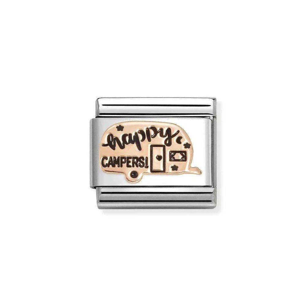 NOMINATION Classic Rose Gold Happy Campers Caravan Charm– Bumbletree