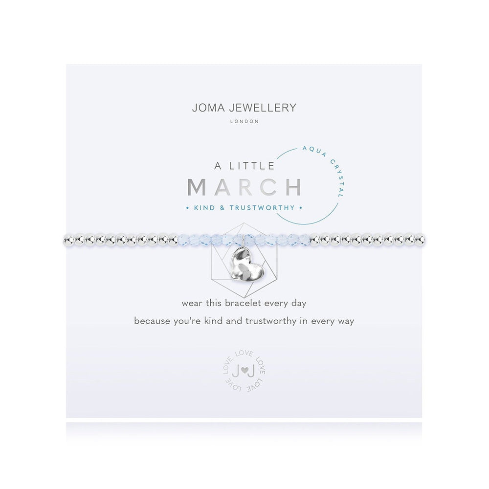 Joma Jewellery: A Little Birthstone March Aqua Crystal - Bumbletree