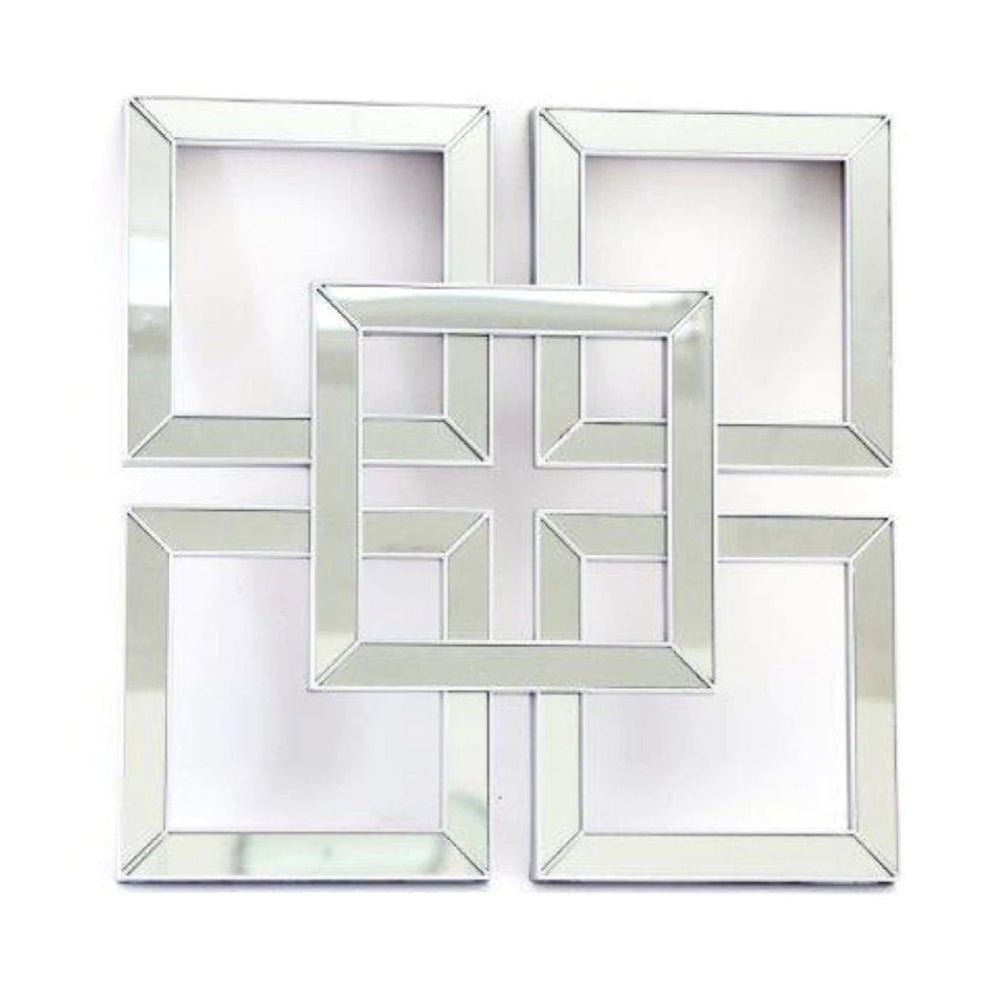 Geometric Squares Mirrored Wall Decoration– Bumbletree