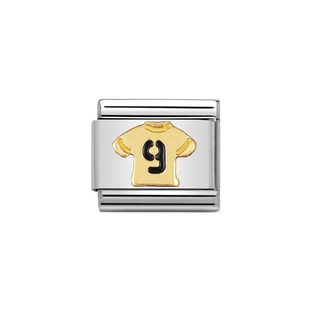 NOMINATION Classic Gold & Black Football Shirt Number 9 Charm– Bumbletree