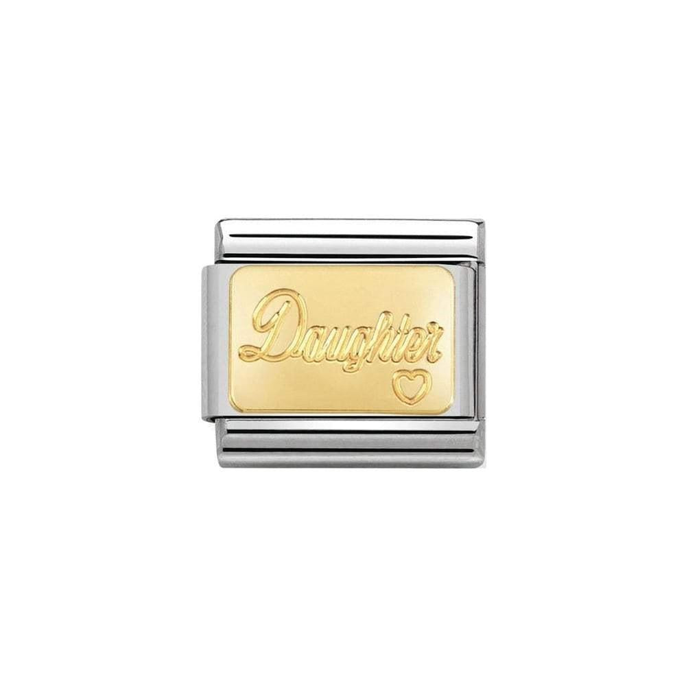 NOMINATION Classic Gold Daughter Heart Plate Charm– Bumbletree