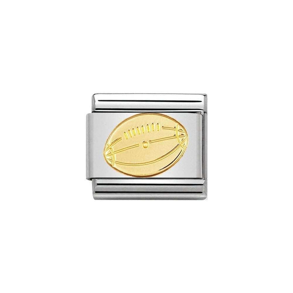 NOMINATION Classic Gold Rugby Ball Charm– Bumbletree