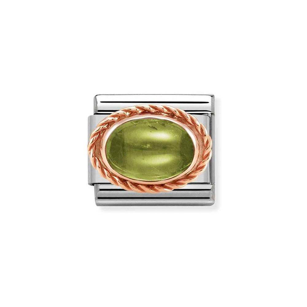 NOMINATION Classic Rose Gold Set Green Peridot Charm– Bumbletree