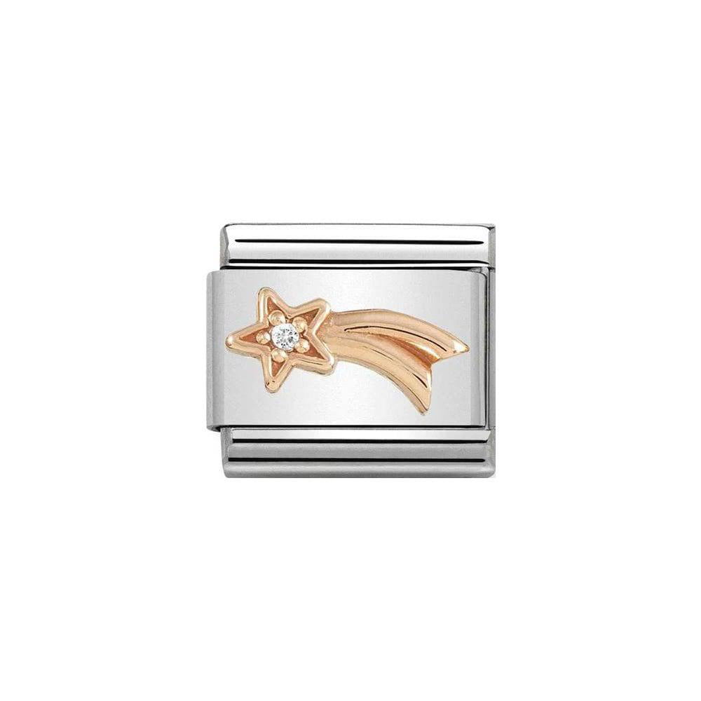 NOMINATION Classic Rose Gold & White CZ Shooting Star Charm– Bumbletree